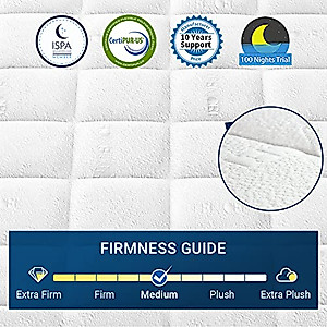 Avenco King Mattress, King Size Mattress in a Box, 12 Inch Latex Hybrid Mattress King, Cool Tencel Fabric & Bamboo Memory Foam & Pocket Spring, Medium Firm, CertiPUR-US, 10 Years Support (NDSM30)