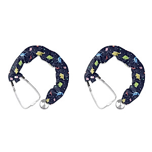 Gomyblomy Dinosaur Stethoscope Cover Cute Stethoscope Cover Sleeve for Nurse and Pediatrics Doctors Stretchy Stethoscope Sleeves 2 Pack Stethoscope Cover Scrunchie