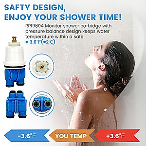 RP19804 Shower Cartridge Compatible with Delta Faucet 1300/1400 Series Tub and Shower Valves, RP19804 Cartridge Replacement Fits Select Monitor Valves 1993-2007 (1 PCS)