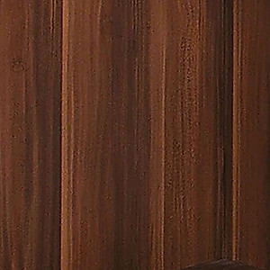 Benjara Liam 22 Inch Square Side End Table, Wood, Pedestal Base, Glass Top, Brown, Black