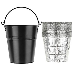 Firsgrill 15-Pack Liners & Replacement Traeger HDW152 Drip Grease Bucket for Traeger 20/22/34, Pit Boss, etc Pellets Smoke (Black 15)