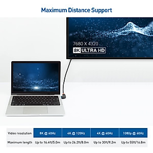 Cable Matters Combo-Pack 8K@60Hz Flat Right Angle HDMI 2.1 Adapter with HDR (8K HDMI Right Angle Adapter / 4K@240Hz HDMI 90 Degree Adapter / 270 Degree and 90 Degree HDMI Adapter) in Black