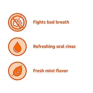 Amazon Basics Fresh Breath Mouthwash, Mint, 50.7 Ounce (Pack of 1), (Previously Solimo)