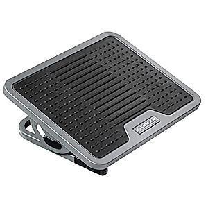Eureka Ergonomic Tilt Adjustable Footrest, Foot Rest for Under Desk at Work with Massage Surface, Office Foot Rest Under Desk with 20 Degree Tilt No Locking, Metal Frame