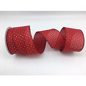 Celebrate IT- Christmas-Red- Polka Pattern Ribbon 2.5 in x 25 ft