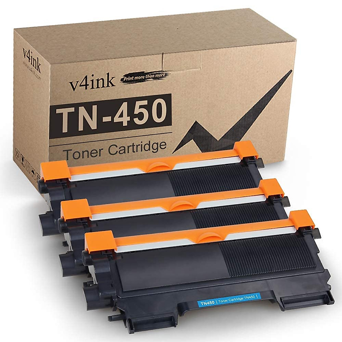 v4ink Compatible Toner Cartridge Replacement for Brother TN450 TN420 Black Toner Cartridge High Yield Use for HL-2240d HL-2270dw HL-2280dw MFC-7360n MFC-7860dw IntelliFax 2840 2940 Printer 3 Pack