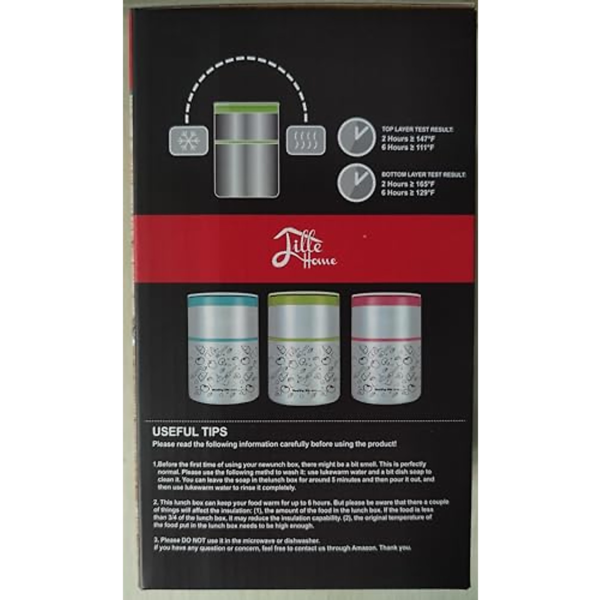 Lille Home Vacuum Insulated Stackable Stainless Steel Thermal Lunch/Snack box, 2-Tier Bento/Food Container with Lunch bag, Smart Diet, Weight Control, 32 Ounces, Pink