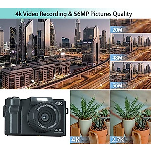 Digital Camera, Mini Camera with 16X Digital Zoom, 1080P Kid Camera 24MP Pocket Camera for Kids Teens Students