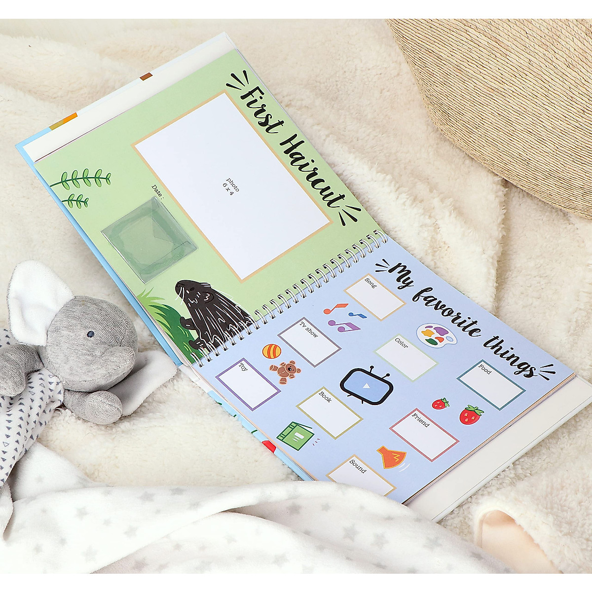 Baby Memory Book Baby Journal | First Year Photo Album | Up to The First 5 Years | Perfect for Boys and Girls | Achievements, Memories, Milestones | Baby Shower Present