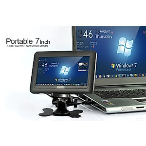 BW Portable 7 Inch USB Powered Touchscreen Monitor - Black