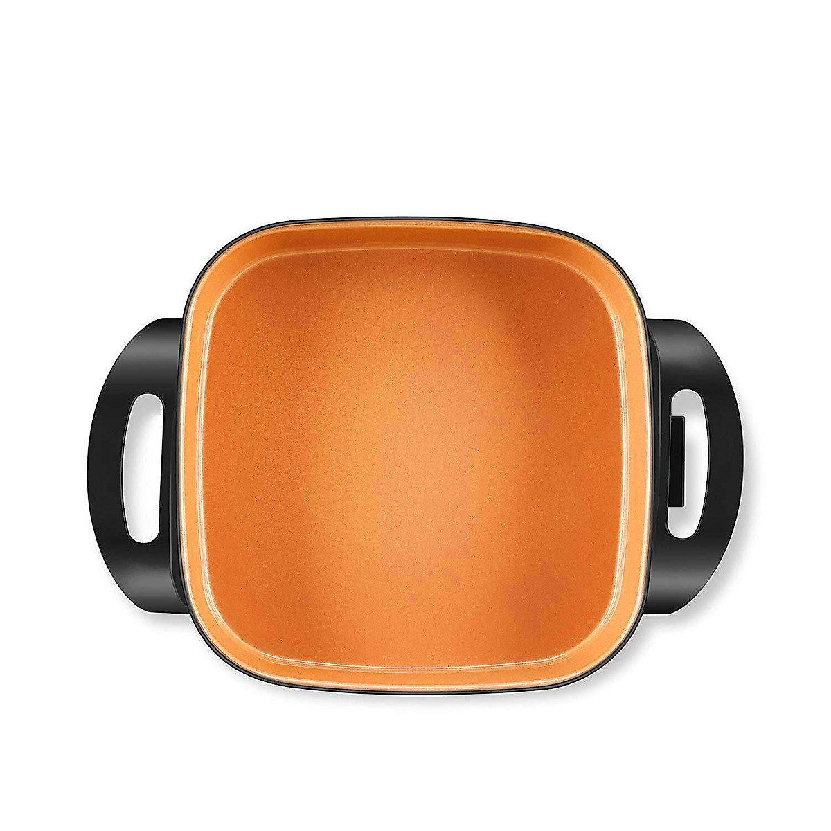 Electric Ceramic Titanium Skillet Jumbo,Deep Dish with Tempered Glass Vented Lid, Non-stick Coating,Convenient Easy Clean Up,12”x 12”