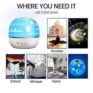 Swthlge Quran Speaker with Colorful Changeable Light APP Control, Bluetooth Quran Lamp with Quran Recitation Translation Loudspeaker Hajj Gift