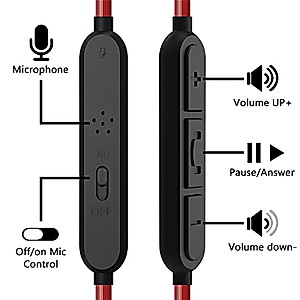 GEEKRIA Audio Cable with Mic Compatible with Anker Soundcore Space Q45, Life Q35, Life Q30, Vortex Cable, 3.5mm Aux Replacement Stereo Cord with Inline Microphone and Volume Control (4ft / 1.2m)