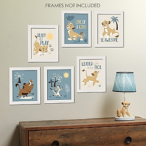 Lambs & Ivy Disney Baby Lion King Unframed Wall Art - Simba/Timon/Pumba