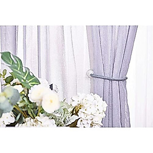 FBITE Curtain Tiebacks, Tieback Buckle Strap Holdbacks Magnet Clip for Curtain Rod Tie Backs Hanging Belts Rope Accessoires