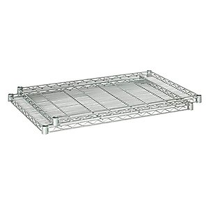 Safco Products 5290GR Industrial Wire Shelving Extra Shelf Pack 36" W x 24" D (Starter and Add-On Units Sold Separately), (Qty. 2), Metallic Gray