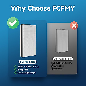 XBWW F1 Replacement Air Filter Compatible with 3M Filtrete FAP-C01-F1, FAP-T02-F1, FAP-C01BA-G1, FAP-T02WA-G1, FAP-ST02W and FAP-ST02N, 2 Packs