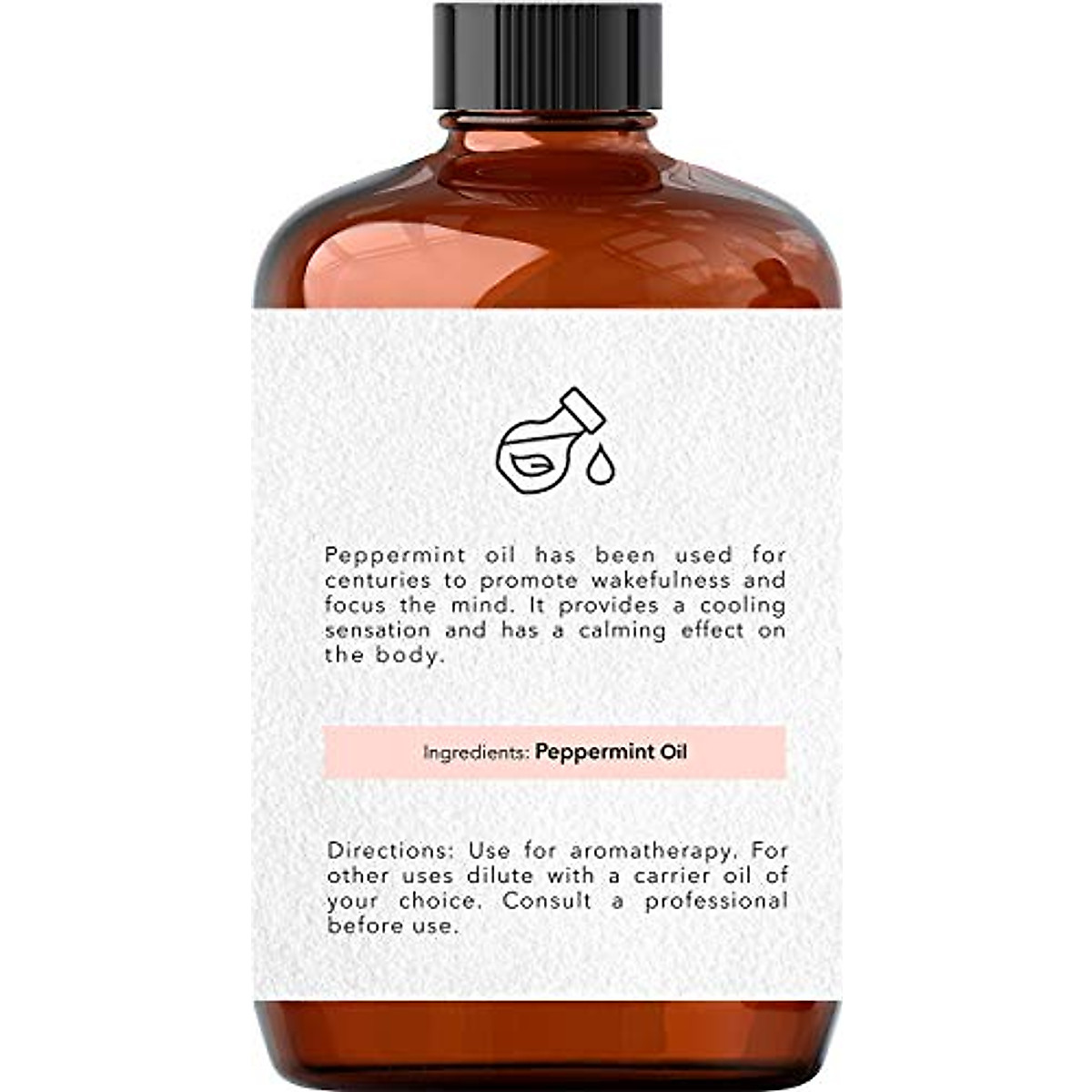 Brooklyn Botany Peppermint Essential Oil - Huge 4 Fl Oz - 100% Pure and Natural - Premium Grade with Dropper - for Aromatherapy and Diffuser