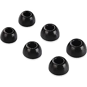 Rqker Foam Ear Tips Compatible with Jabra Elite 3 in Ear Earbuds, 3 Pairs S/M/L Sizes Replacement Memory Foam Ear Tips Earbud Tips Eartips Compatible with Jabra Elite 3, Black SML