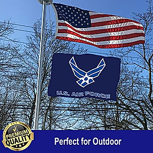 US Air Force Wings Military Flag Double Sided 3x5 Outdoor- United States USAF Wing Flags Blue Heavy Duty 3 Ply with 2 Brass Grommets for Outdoor Indoor Wall Truck