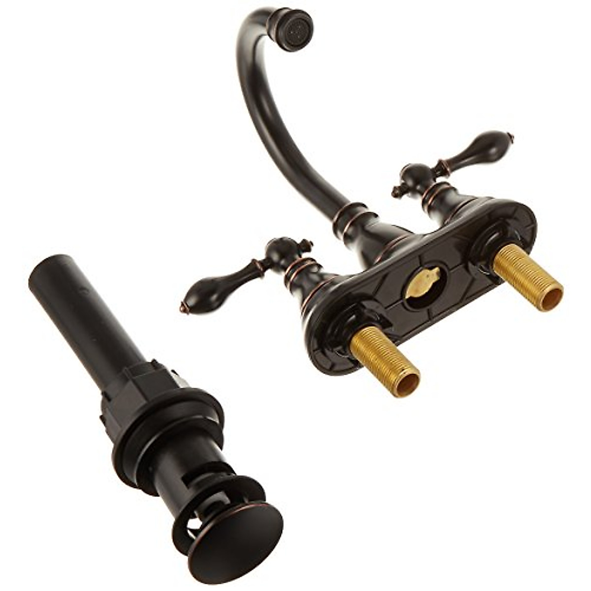 Derengge F-4501-NB 2 Handle Oil Rubbed Bronze Bathroom Sink Faucet with Pop up Drain,cUPC NSF AB1953