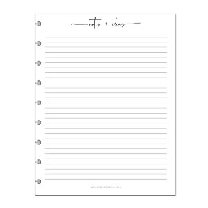 BetterNote Notes Refill Pages for Discbound Notebooks, fits Happy Planner, Levenger Circa, TUL, Staples Arc, InkWell Press, Talia (Modern- 25 Sheets, 9-Disc, 7"x9.25")