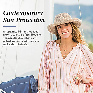 Wallaroo Women’s Victoria Sun Hat (Hydrangea) – Wide Brim, Packable, Adjustable, Breathable, Lightweight Mesh – Comfortable All Day Sun Protection for Outdoor Summer Activities and Travel Friendly