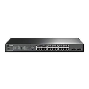 TP-Link TL-SG2428P | Jetstream 24 Port Gigabit Smart Managed PoE Switch | 24 PoE+ Ports @250W, 4 SFP Slots | Omada SDN Integrated | PoE Recovery | IPv6 | Static Routing