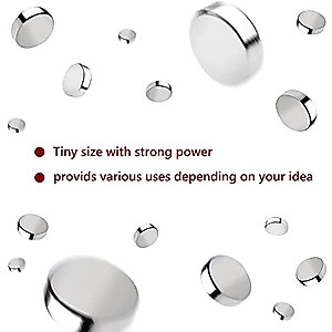 RHINOCATS 60 pcs Refrigerator Magnets，Fridge Magnets，Tiny Magnet, Multi-Use for Office, Hobbies, Crafts and Science, Tiny Size：5mm x 3mm(DxH)