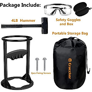 CRACCKER Log Splitter Kindling Wood Splitter, Kindling Firewood Splitter, Manual Log Splitter Wedge Kindling Splitter Cracker for Wood, Heavy Duty Firewood Cutter