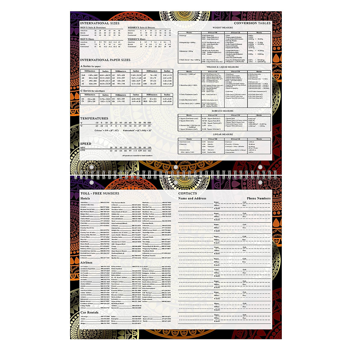2024-2025 Academic Year 12 Months Student Calendar/Planner for Wall & Desk & 3-Ring Binder, for School, Teacher, Student (Fractal Edition #015)