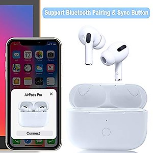Compatible with for Wireless AirPod Pro Charging Case Replacement, Compatible with for AirPod Pro Charger Case with Bluetooth Pairing Sync Button