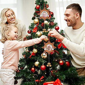 Jetec Baby's First Christmas Photo Ornament 2025 My Very First Christmas Photo Frame Xmas Baby's 1st Keepsake Picture for Newborn Baby Christmas Tree Decor