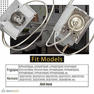 Lifetime 5304513033 Refrigerator Temperature Control Thermostat by Seentech - Compatible With Frigi-daire Kenmore - Repalces: 297216037 5304503436 216715200 297216033