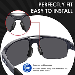 BLAZERBUCK Replacement Nose Pads Nose Piece for Oakley Mercenary OO9424 Sunglasses - Standard Black + Low Bridge Black