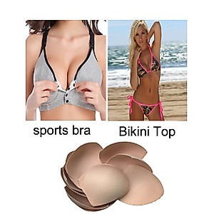 Fengyuan Large 3 pairs Bra pad insert Women Removable Cup Inserts for Sport Bra Bikini Bra