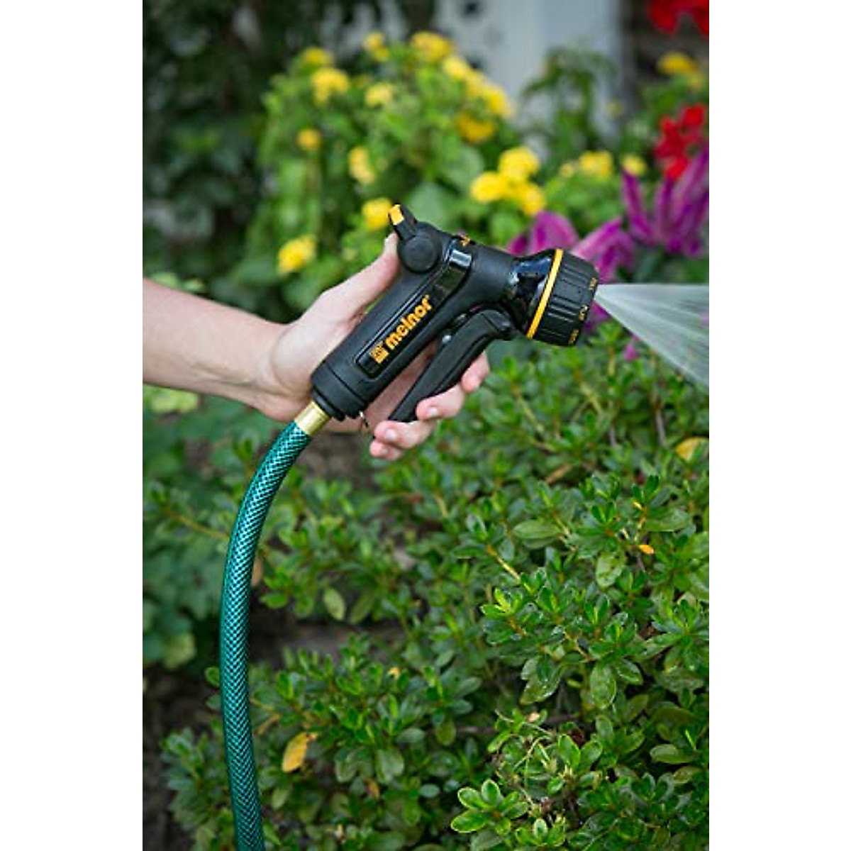 Melnor 65039-AMZ XT Metal Front Trigger Nozzle with QuickConnect Product Adapter Set, Multi-Pattern