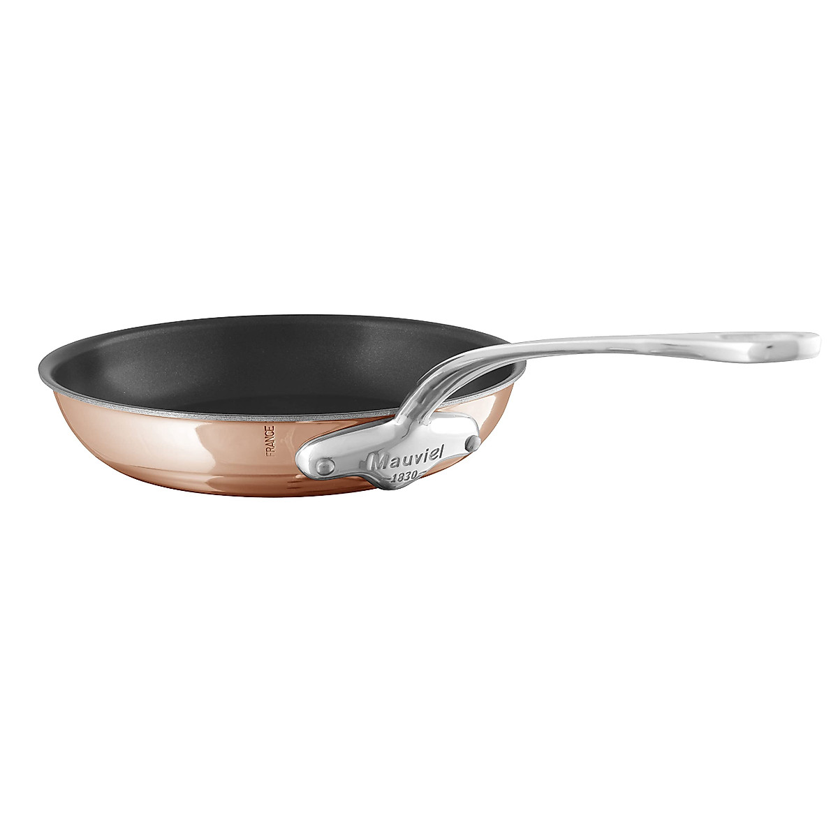 Mauviel M’6S 6-Ply Polished Copper Nonstick Frying Pan With Cast Stainless Steel Handle, 11.8-in, Made In France