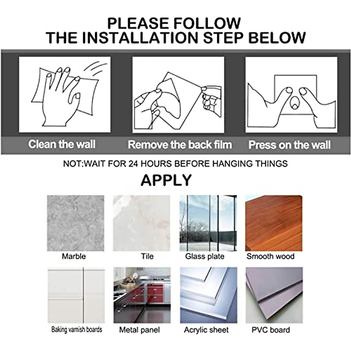 TKMENGY Self Adhesive Hooks, Stick on Hooks Holder for Tea Towel Robe Coat Kitchen Bathrooms,Stainless Steel Sticky Wall Hooks,Waterproof and Rustproof, 4 Pack (Black)