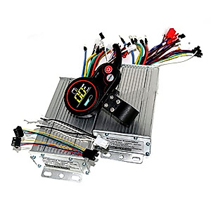 Bike Fender Dual Drive 36V/48V/60V 1000W BLDC Electric Scooter Controller E-Bike 2 pcs brushless Speed Driver and 1Pcs LCD Display one Set Mud Guards (Size : 36V Set)