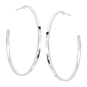 Silpada Hammered .925 Sterling Silver Hoop Earrings for Women, Jewelry Gift Idea, Circle Up'