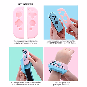 NANANINO Switch Wrist Bands, Cute and Comfortable Wristbands for Just Dance 2024 Nintendo Switch, Switch Joy Con Wrist Bands for Switch Boxing Games