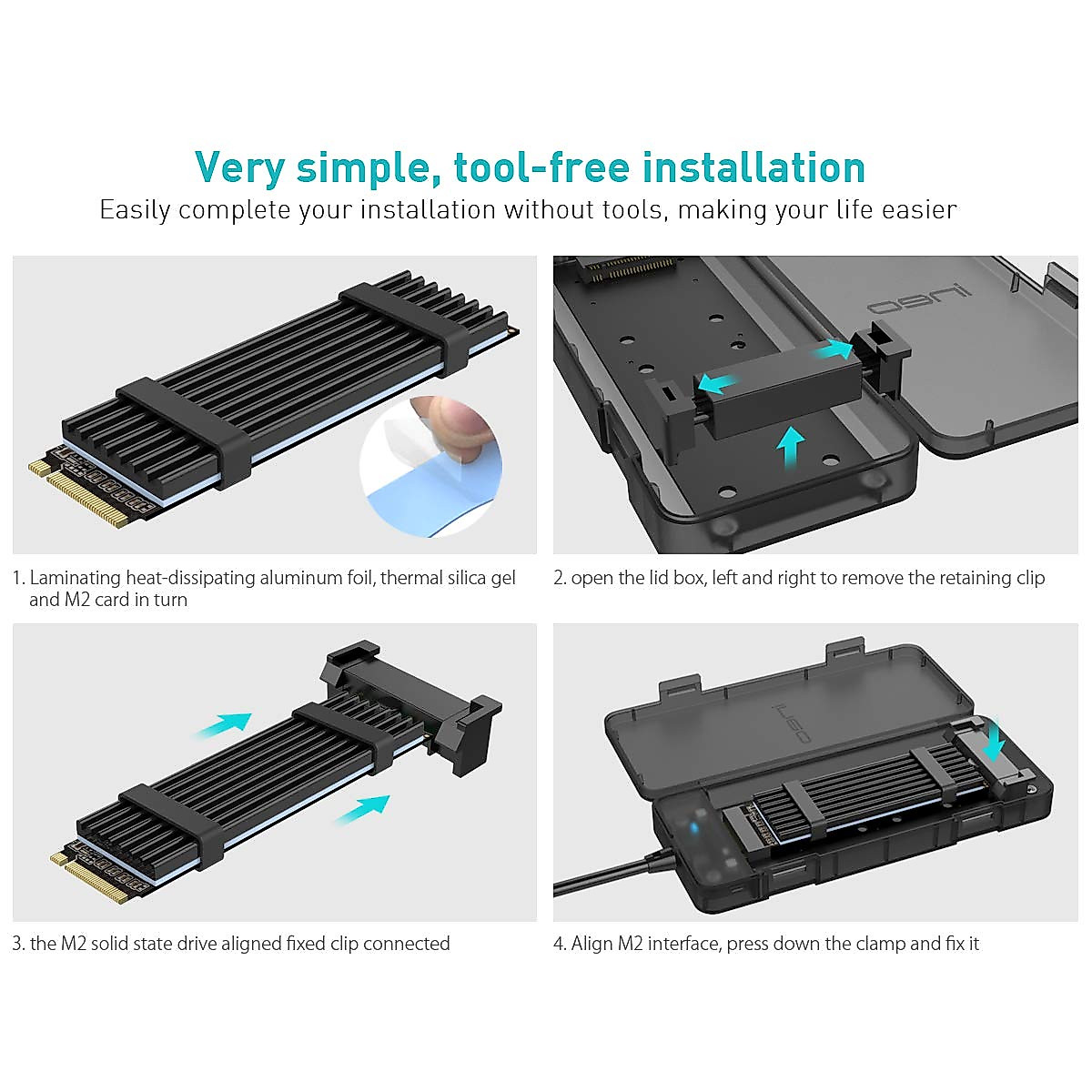 ineo M.2 NVMe (PCIe) SSD Tool-Free Enclosure to USB 3.2 Gen 2 Type C [C2575 M2 NVMe]