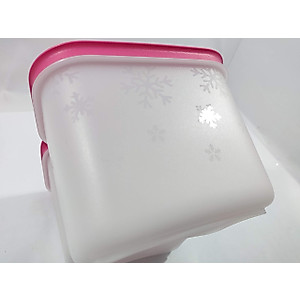 Tupperware Freezer Mate Plastic Container for Fridge and Freezer, 1.1 LTR (Set of 2) with Free Handkerchief