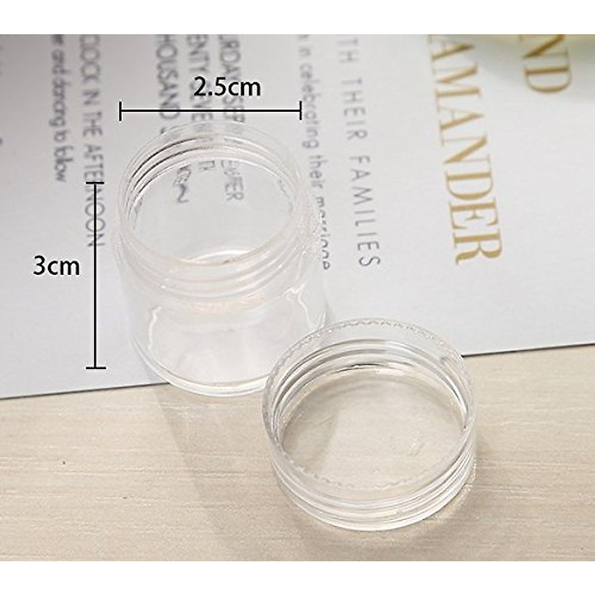 WOIWO 10PCS Clear Plastic Slime Storage Favor Jars Plastic Containers for Beauty Products, DIY Slime Making or Others (6g)