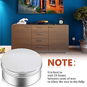 Clear Finishing Wax Furniture Finishing Wax 7 oz Chalk Paint Sealing Wax with Chalk and Wax Paint Brush for Painting or Waxing Interior Furniture, Cabinets, Walls, Home Decor Accessories