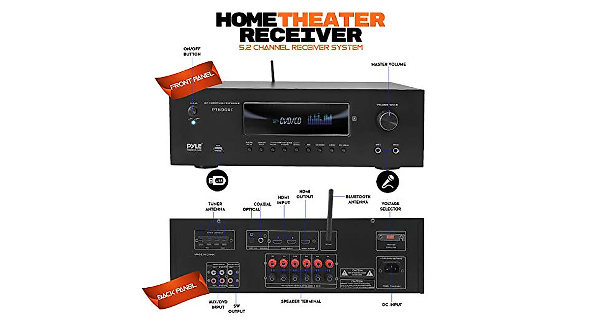 Pyle 1000W Bluetooth Home Theater Receiver - Shop Now