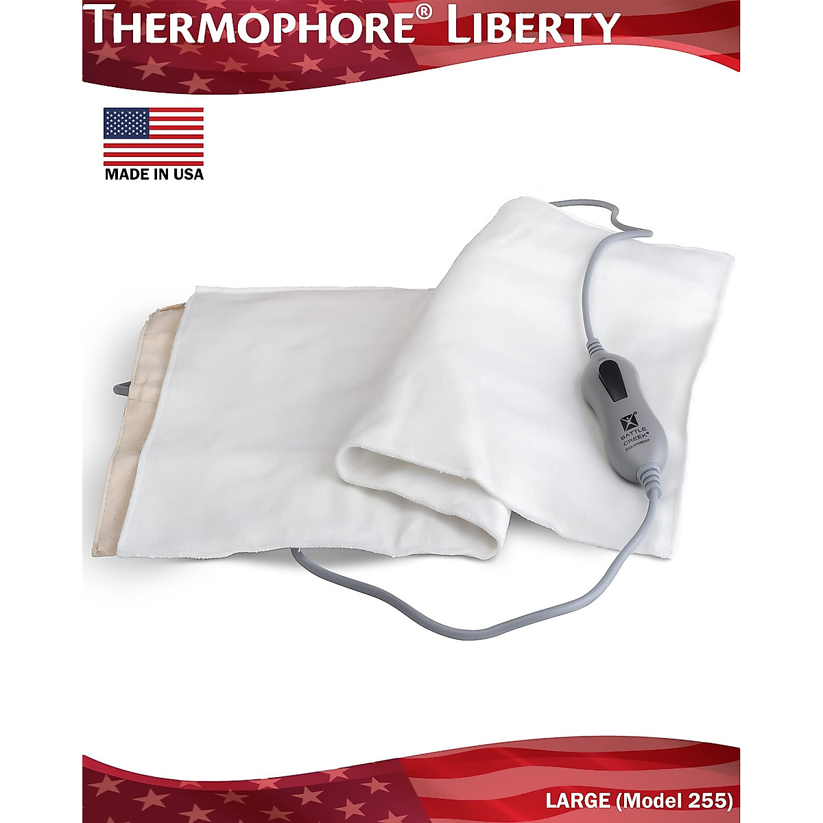 Assembled in The USA- Thermophore Liberty Plus - Moist Heating pad for Arthritis, Back, Neck, Shoulder Pain and Cramps Relief - Electric with auto Shut Off, Large 14" x 27"