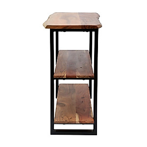 Christopher Knight Home 313611 Console Table, Black + Natural 16 in x 48 in x 30 in