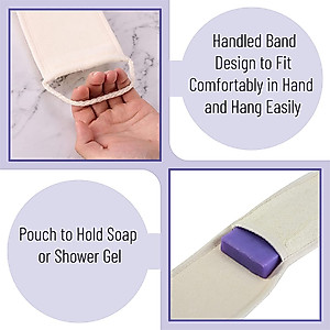 Slick- Exfoliating Loofah Back Scrubber for Shower, Back Scrubber, Loofah Back Scrubber, Shower Back Scrubber, Back Washer, Back Exfoliator, Exfoliating Back Scrubber, Back Cleaner for Shower